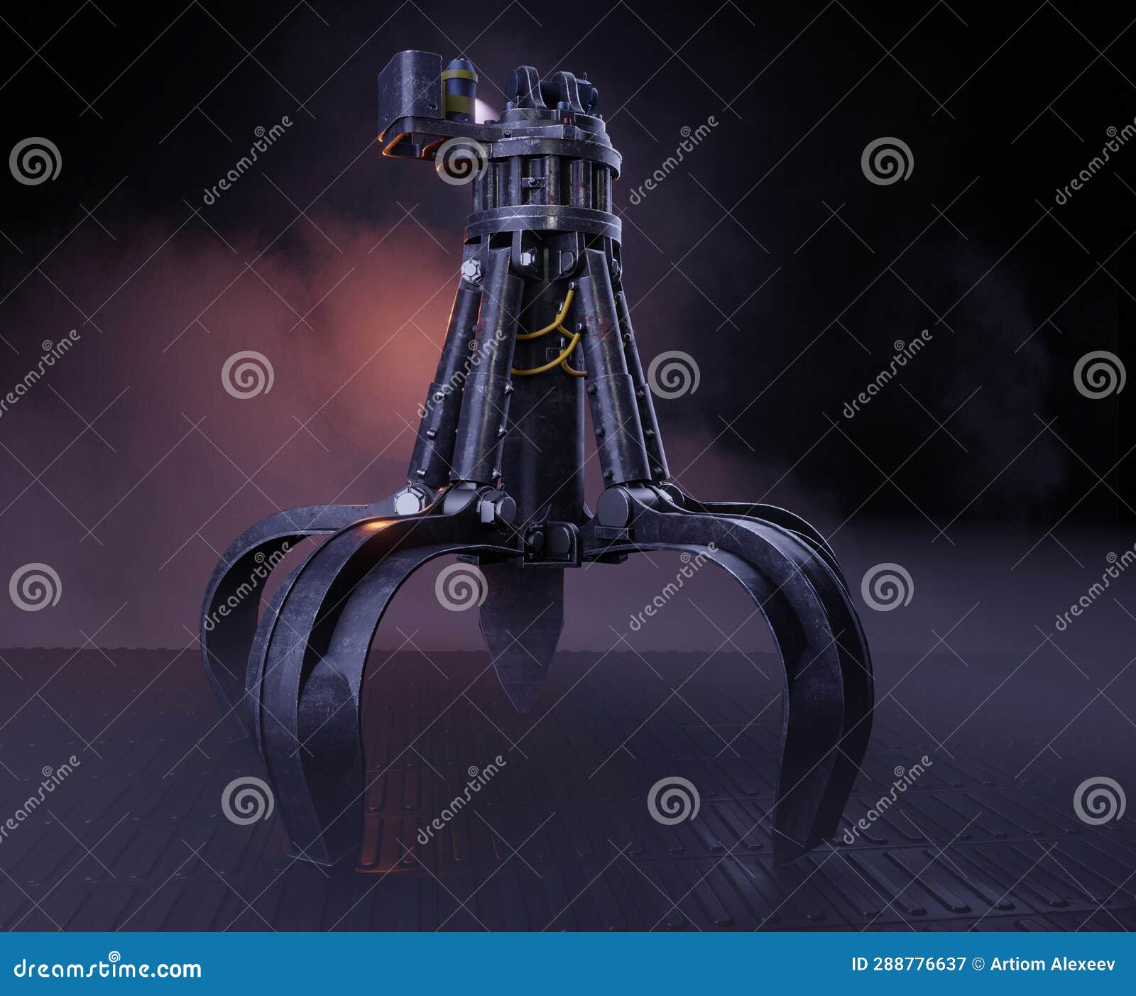 Grab Bucket 3d Illustration Render. Stock Illustration - Illustration ...