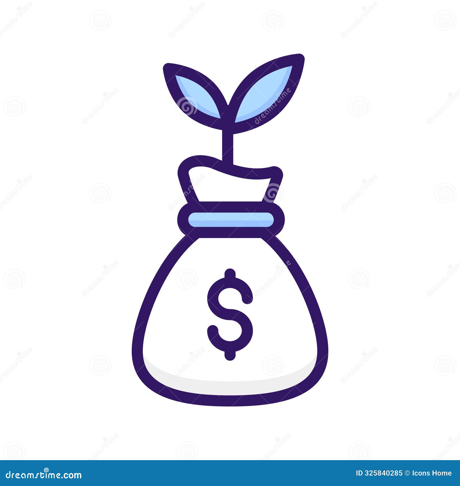 Grab this Carefully Crafted Money Plant Vector, Icon of Business ...