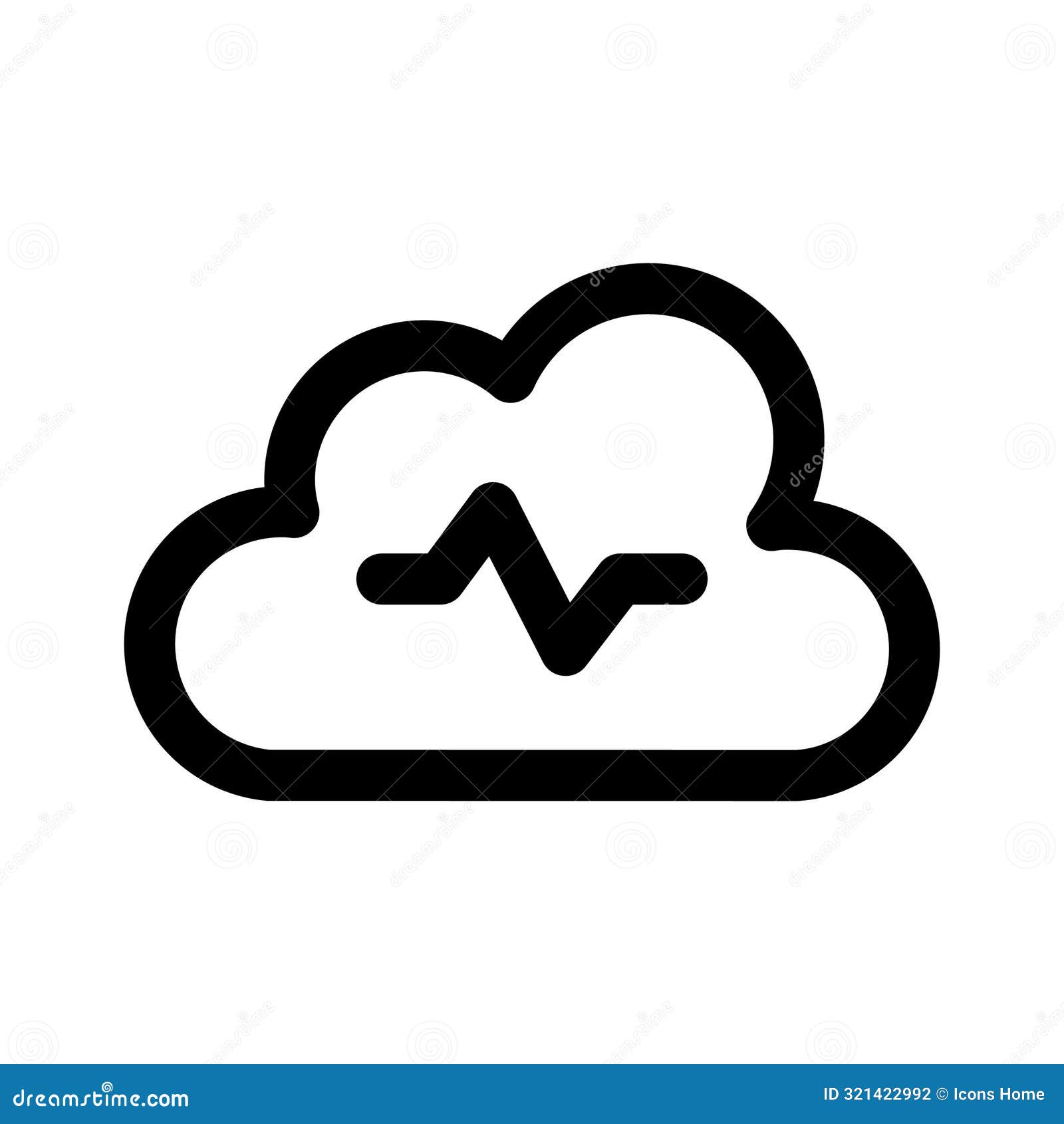 Grab this Creatively Designed Icon of Cloud Analysis Stock Illustration ...