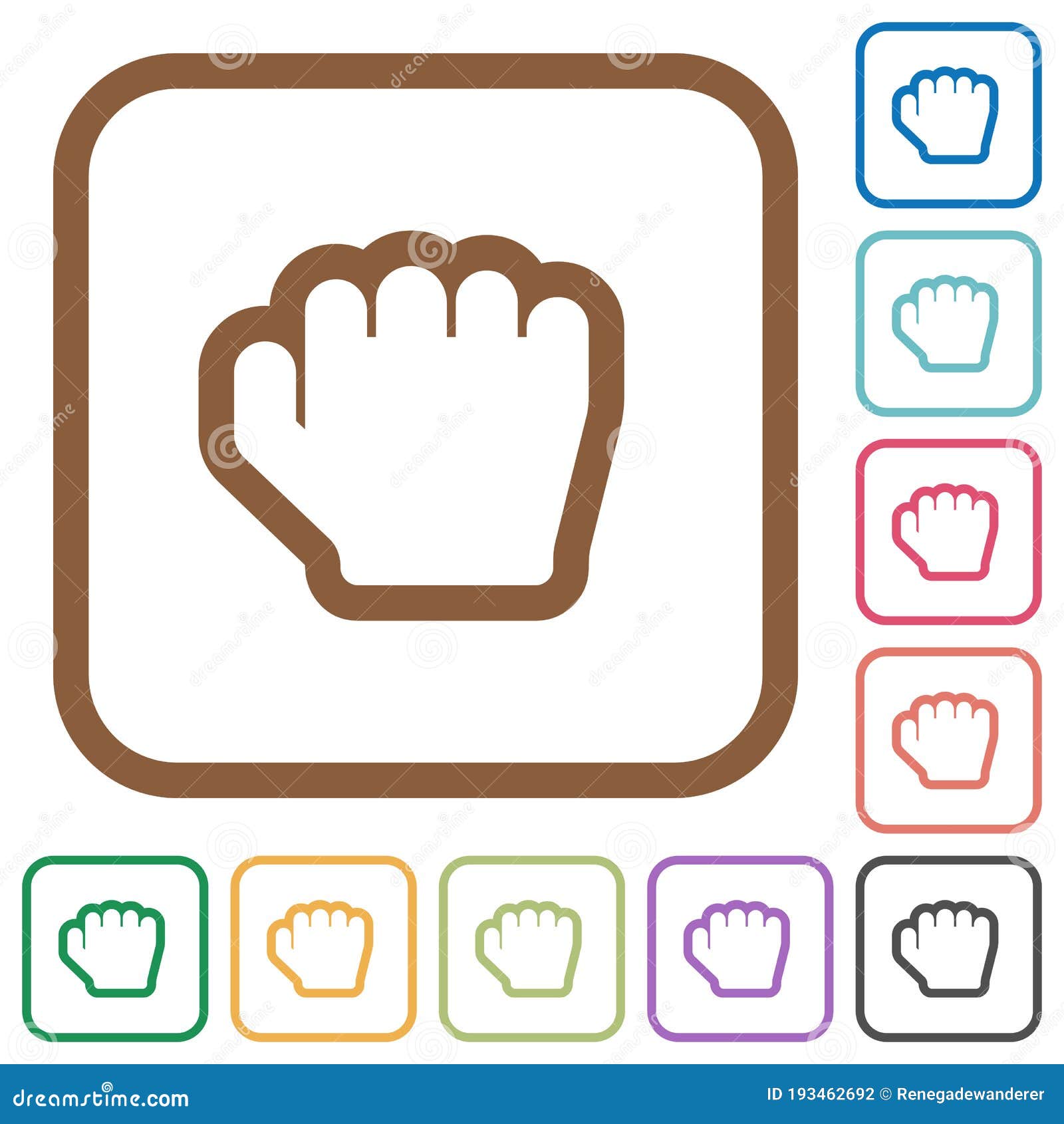 Grab cursor simple icons stock vector. Illustration of palm - 193462692