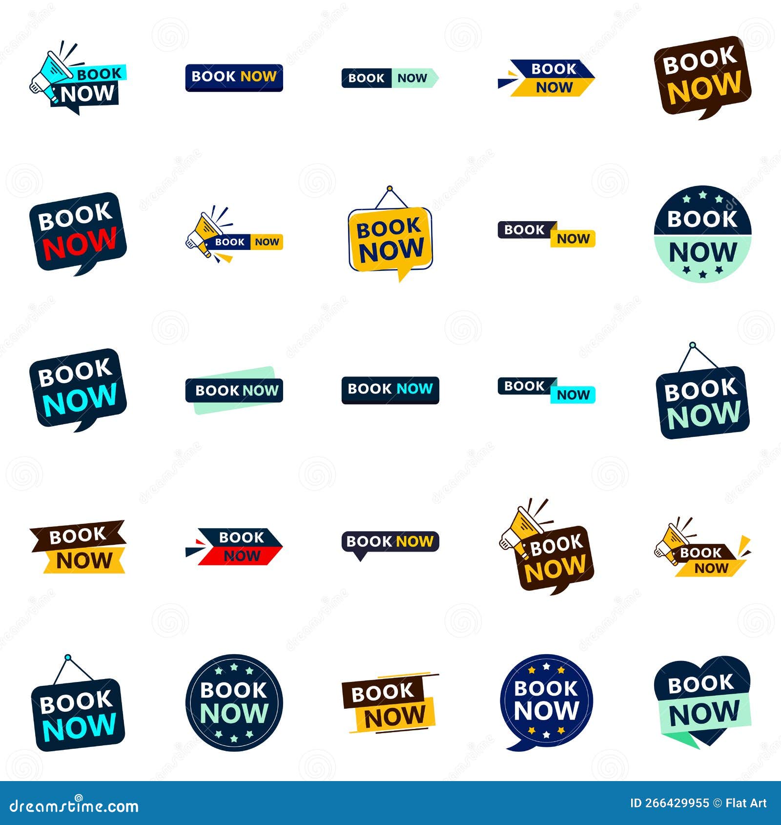 Grab Customers Attention with Our Pack of 25 Book Now Banners Stock ...