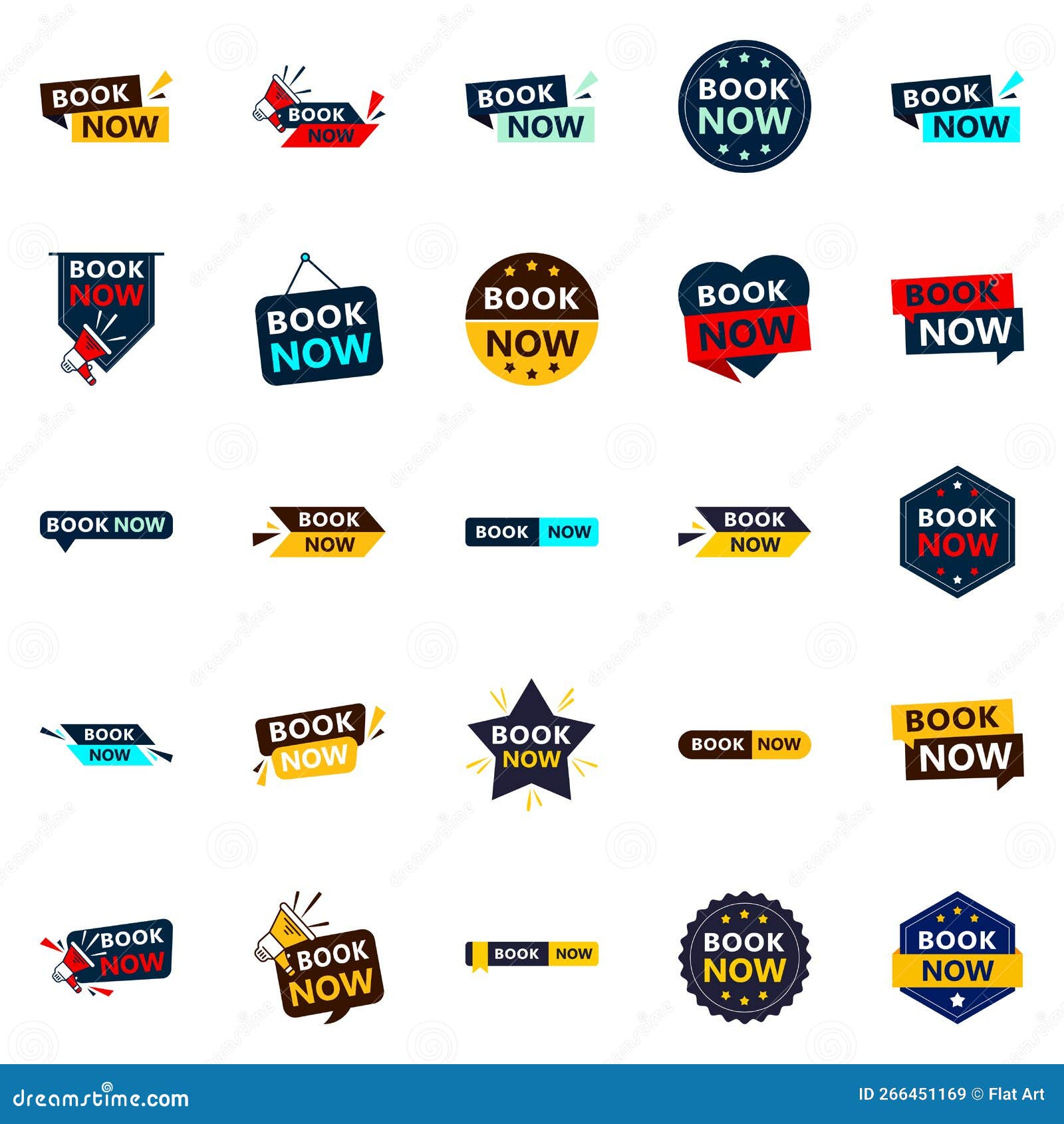 Grab Customers Attention with Our Pack of 25 Book Now Banners Stock ...