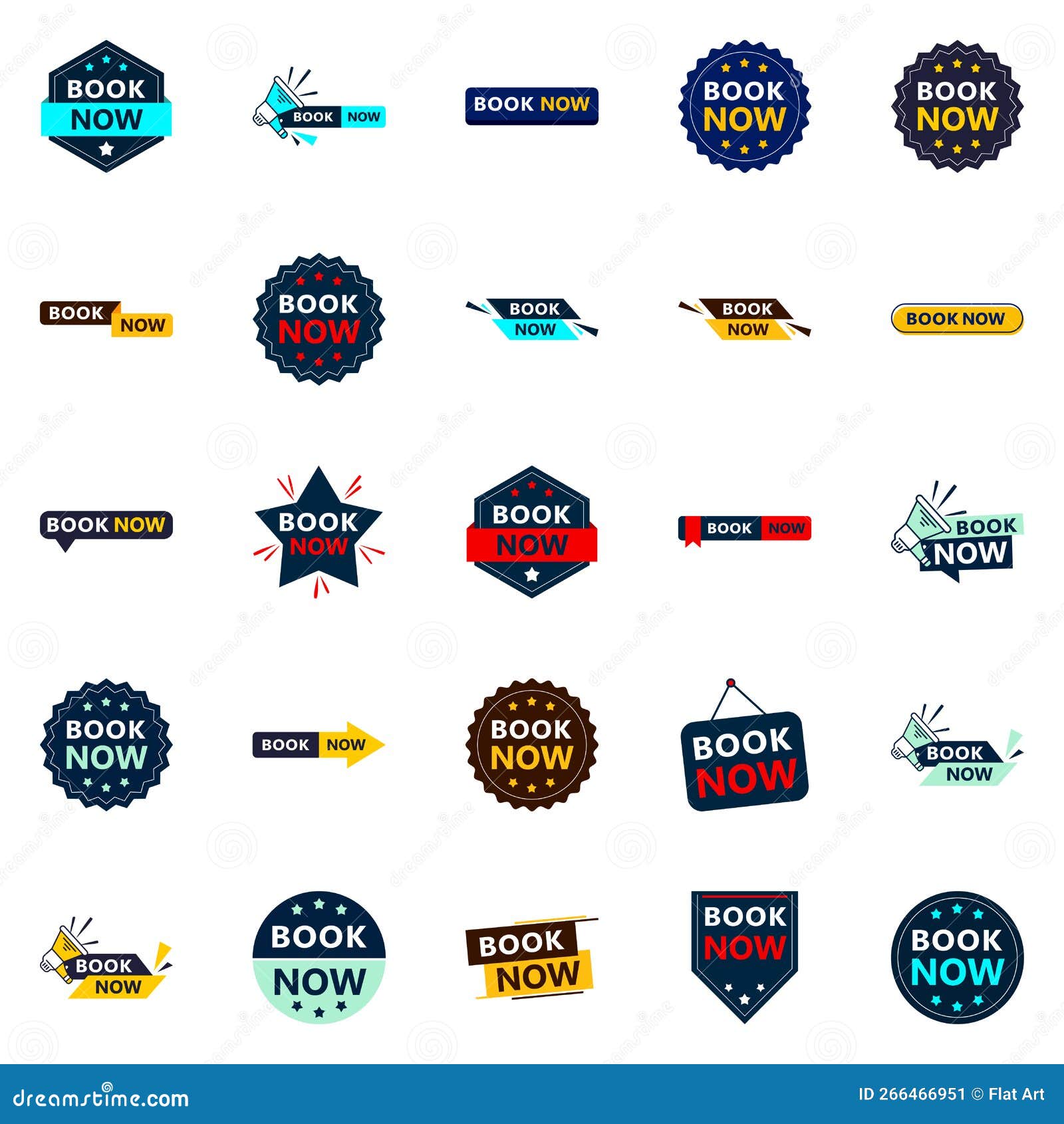 Grab Customers Attention with Our Pack of 25 Book Now Banners Stock ...