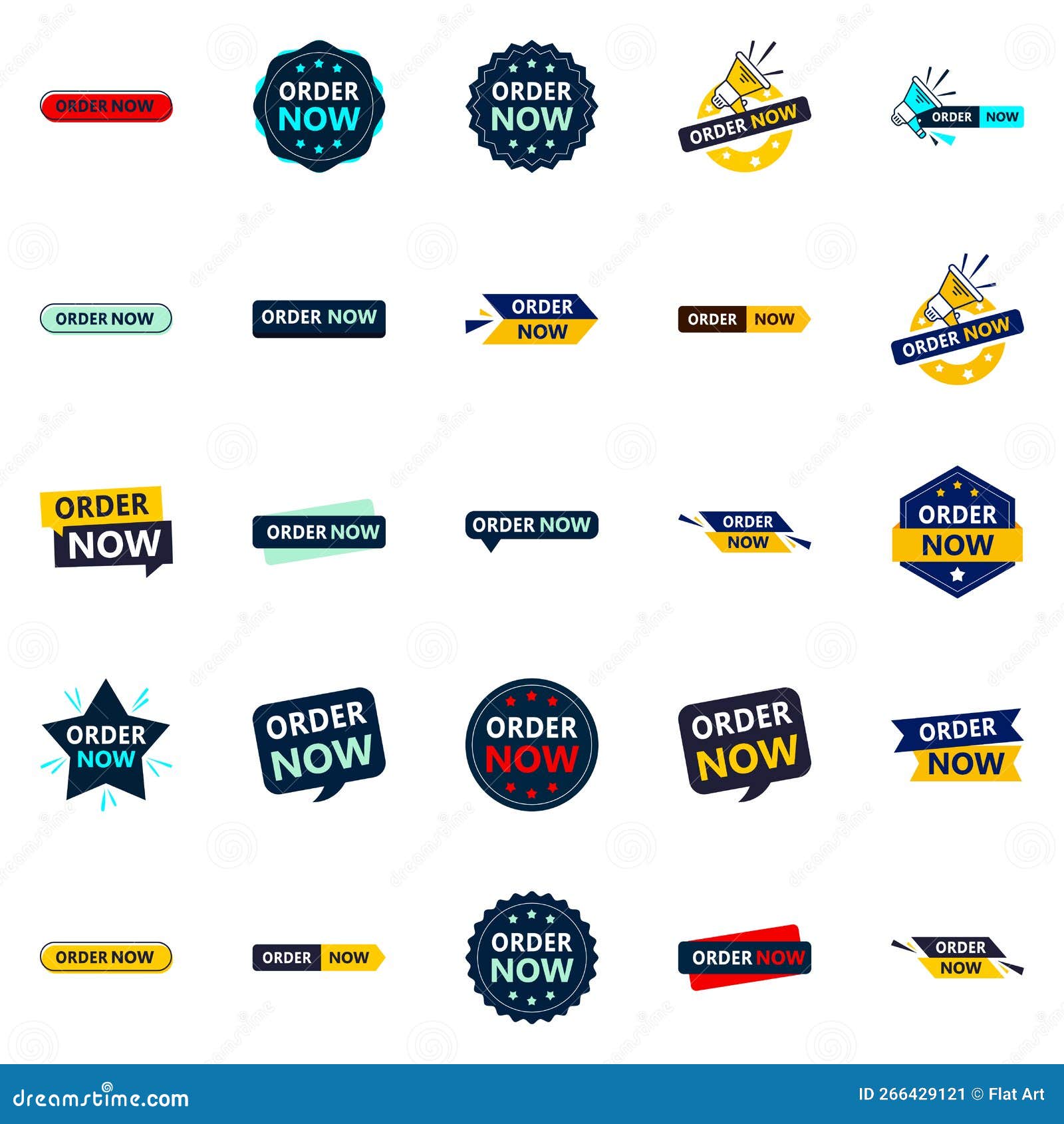 Grab Customers Attention with Our Pack of 25 Order Now Banners Stock ...