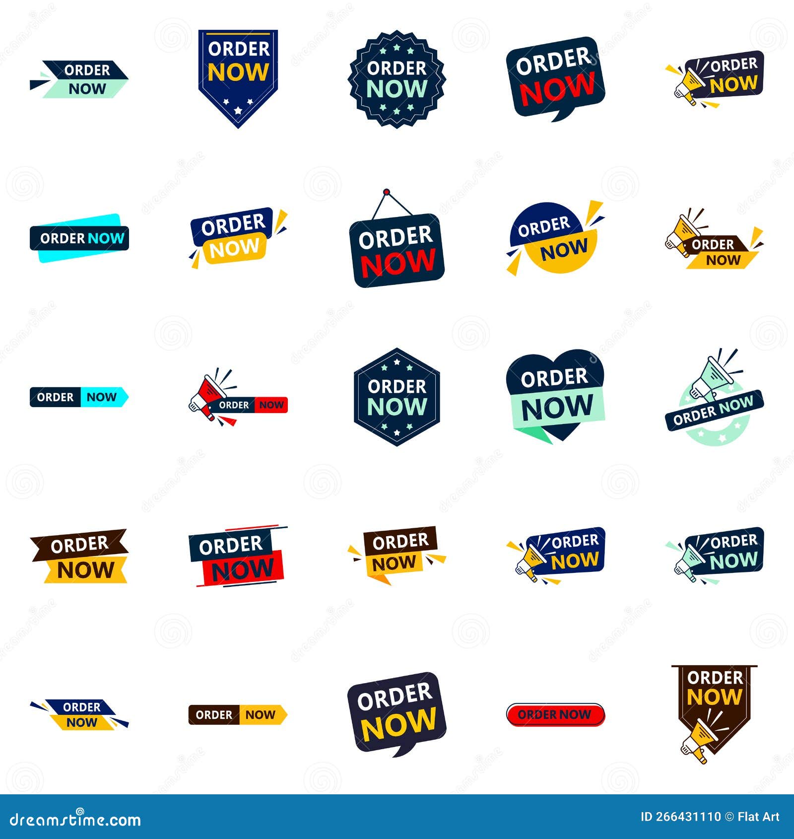 Grab Customers Attention with Our Pack of 25 Order Now Banners Stock ...