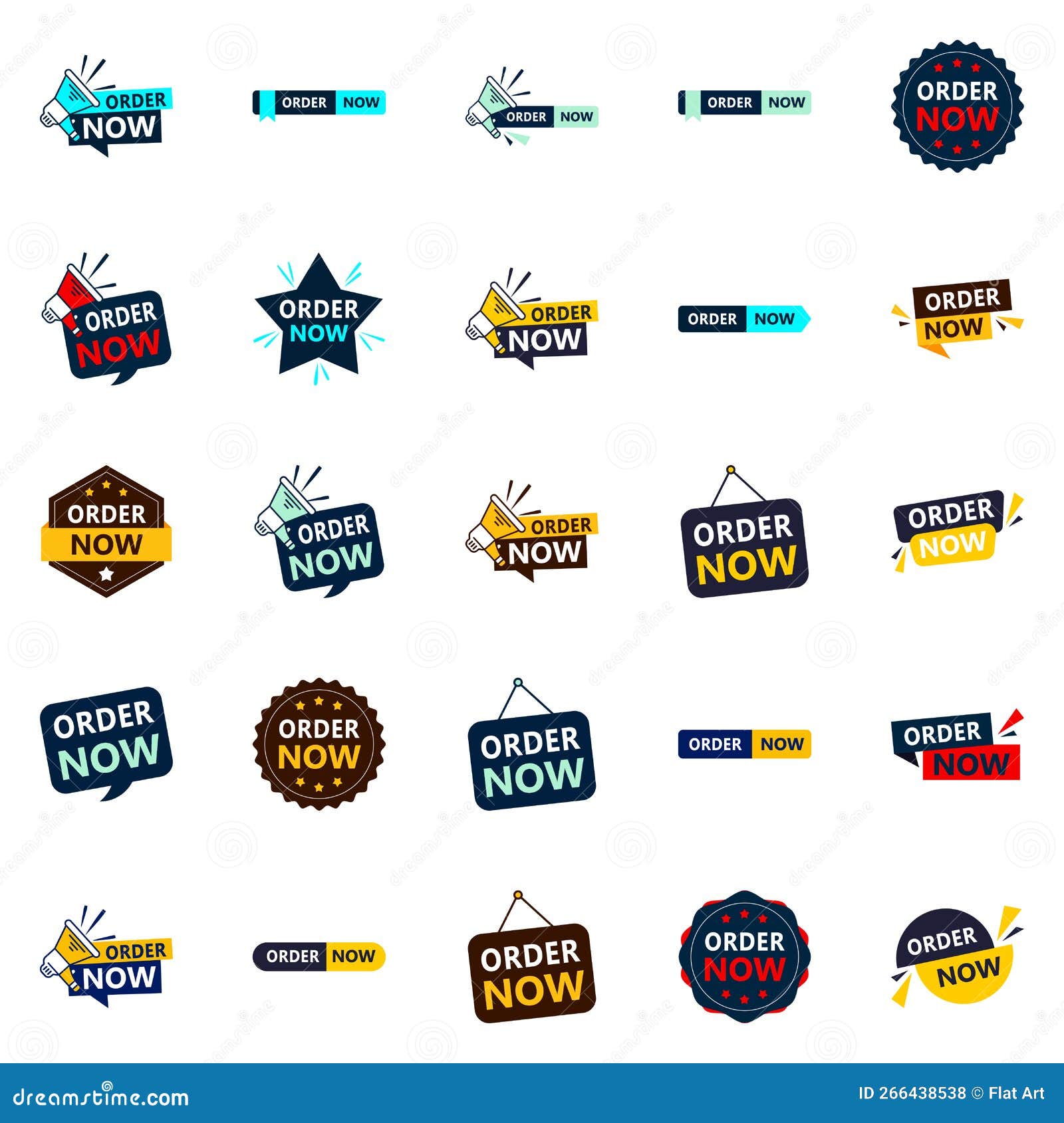 Grab Customers Attention with Our Pack of 25 Order Now Banners Stock ...