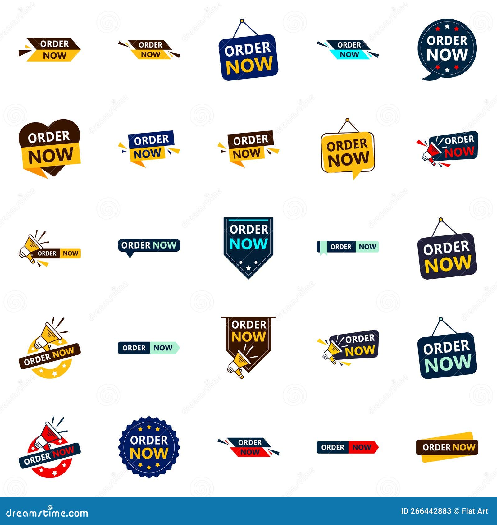 Grab Customers Attention with Our Pack of 25 Order Now Banners Stock ...