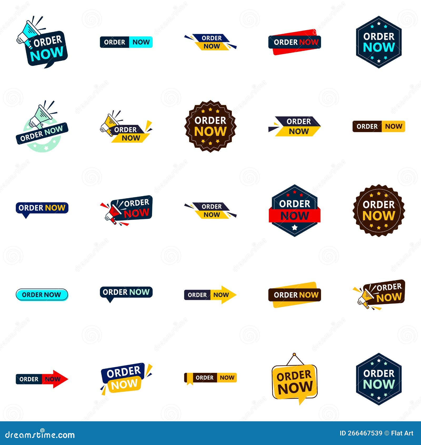 Grab Customers Attention with Our Pack of 25 Order Now Banners Stock ...
