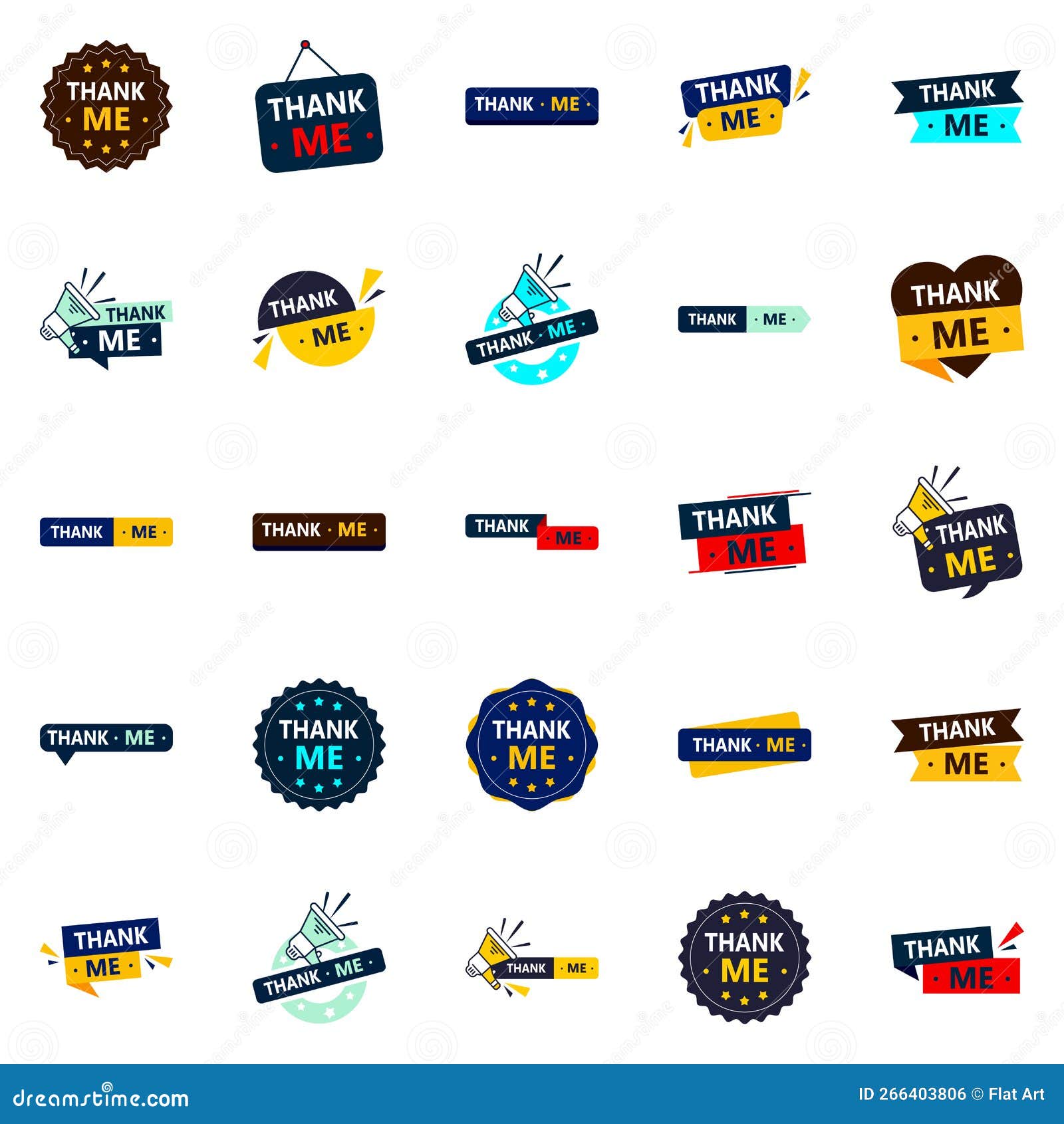 Grab Customers Attention with Our Pack of 25 Thank Me Banners Stock ...