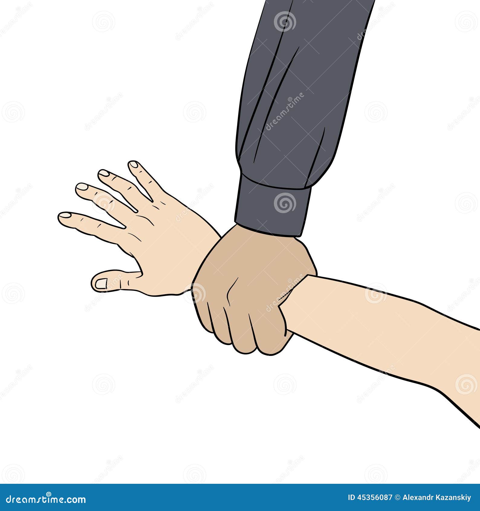Grab hand elemment stock vector. Illustration of offender - 45356087