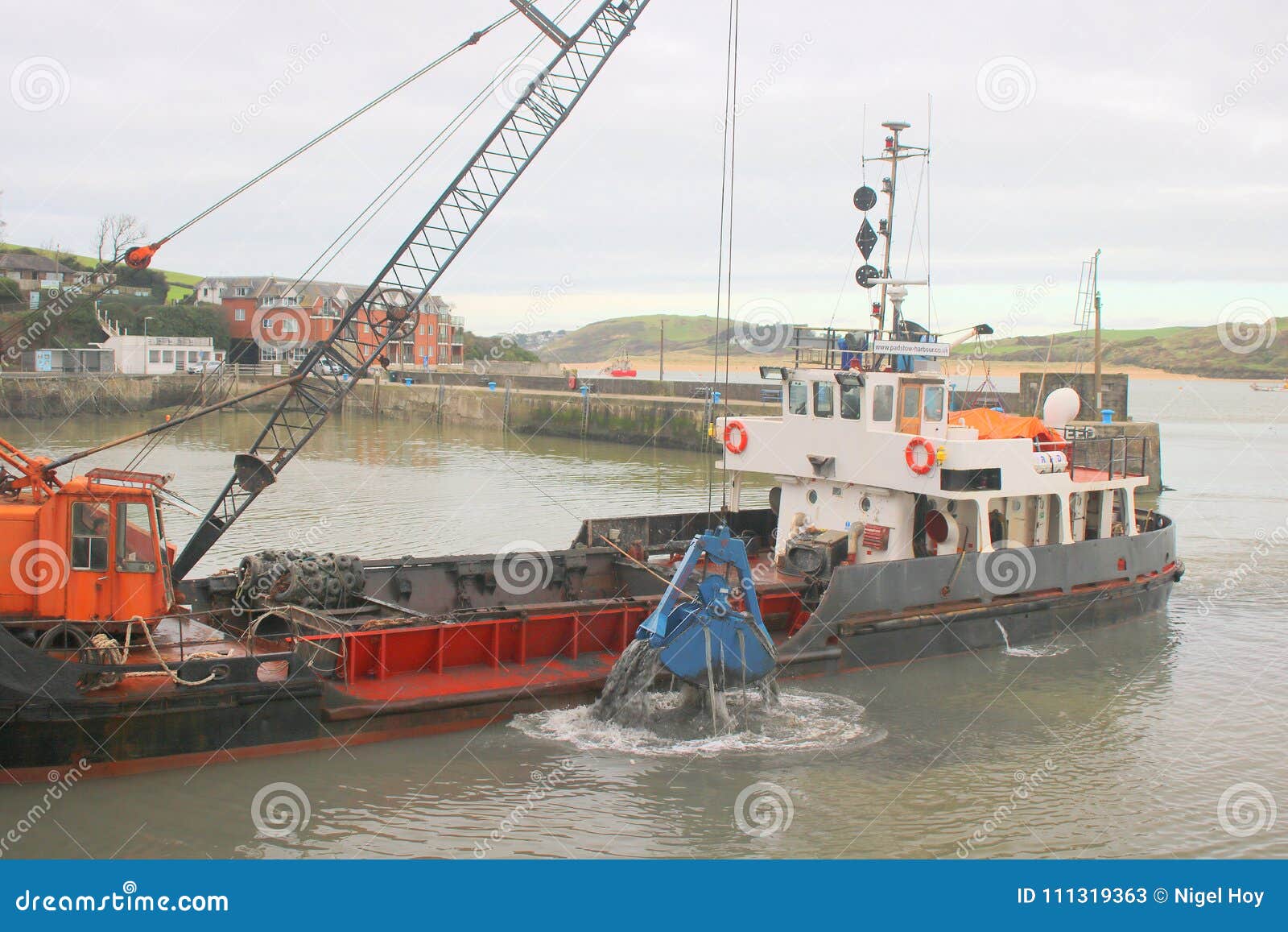 Grab Hopper Dredger at Work Editorial Stock Photo - Image of padstow ...