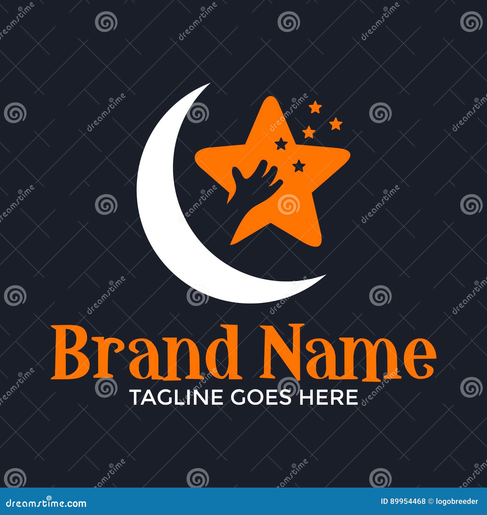 Grab a Star Negative Space Logo Stock Vector - Illustration of human ...