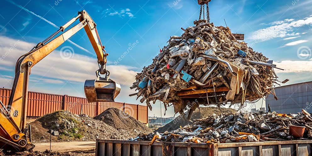 A Grab for Unloading and Loading Scrap Metal Located on the Territory ...