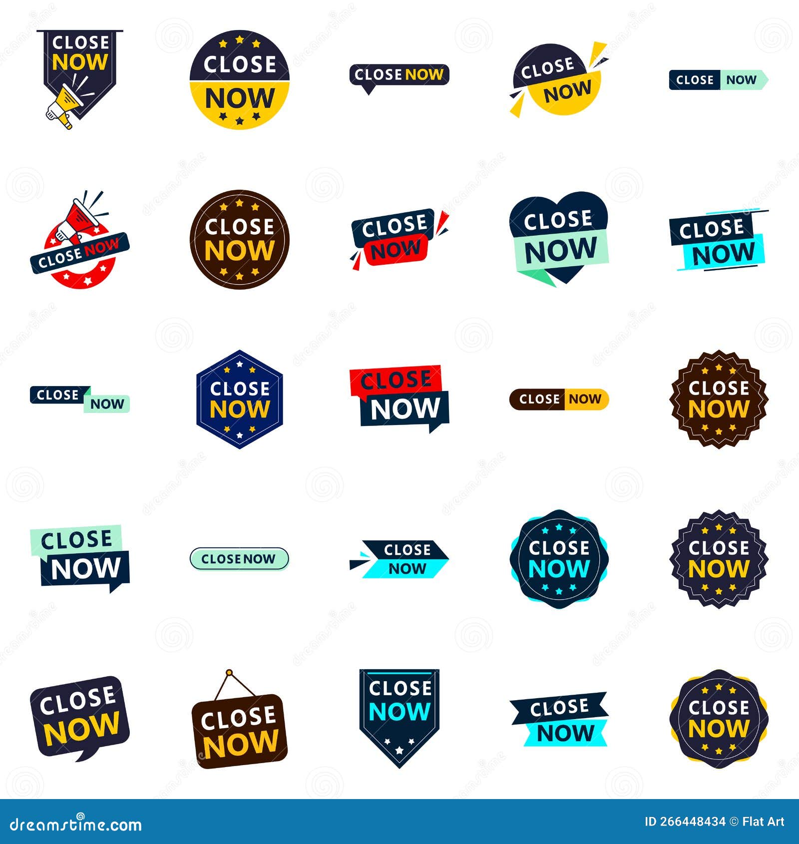 Grab Your Chance To Close Text Banners Pack of 25 Stock Vector ...