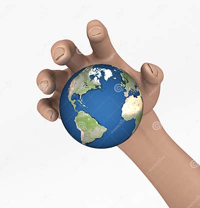 Grabbing the Earth stock illustration. Illustration of conquest - 12621702