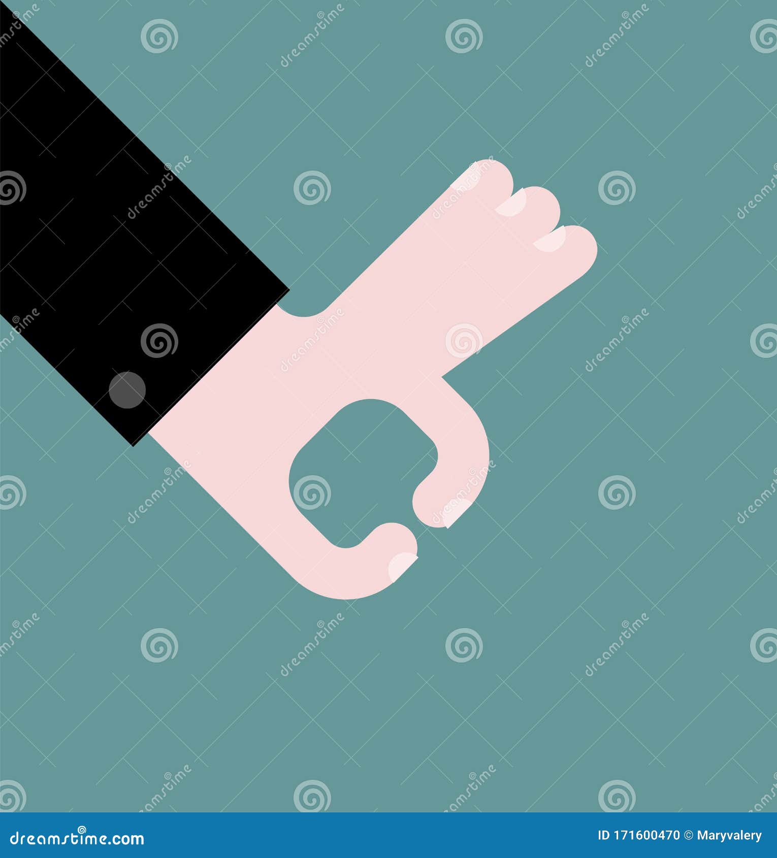 Grabbing Hand Gesture. 3D Cartoon Character. Isolated On White Royalty ...