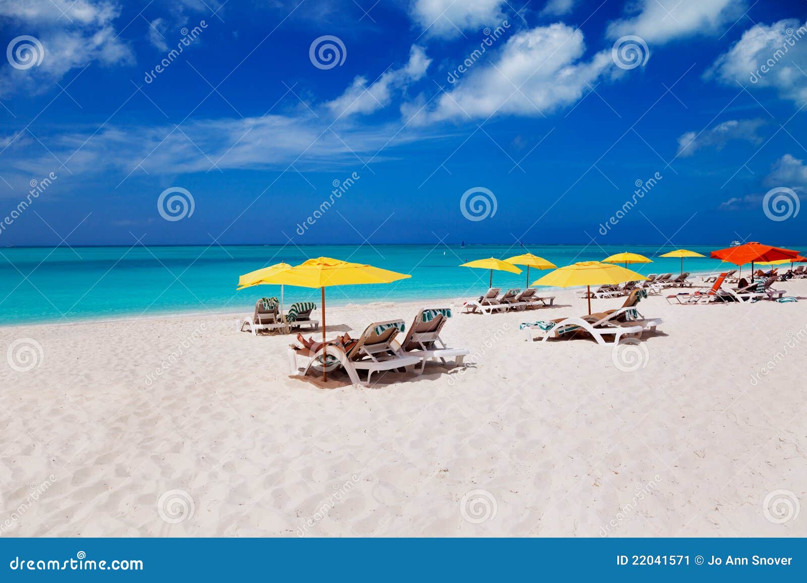 Grace Bay Beach, Turks & Caicos Stock Image - Image of horizontal ...