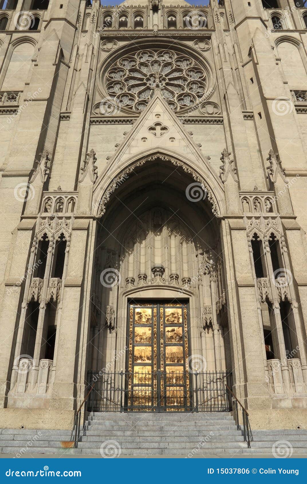 Grace Cathedral Entrance stock photo. Image of gilded - 15037806