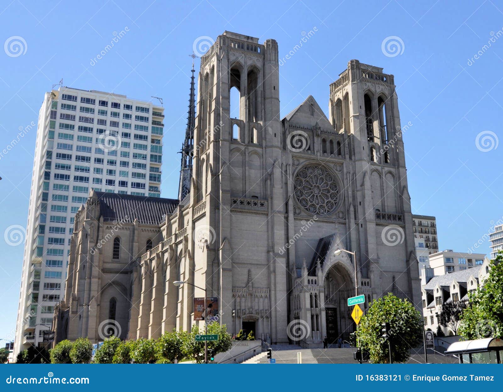 Grace Cathedral San Francisco Editorial Photo - Image of contrast ...