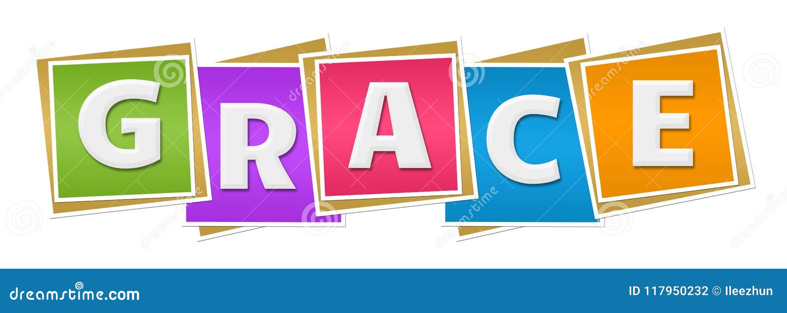 Grace Colorful Blocks Stock Photo | CartoonDealer.com #117950232
