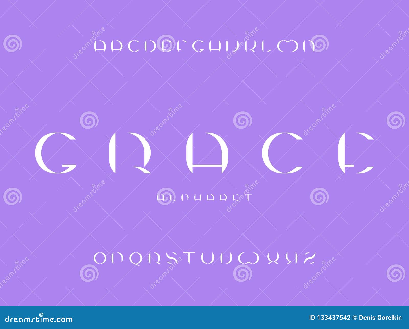Grace Font. Elegant Alphabet Letters Font. Vector Illustration ...