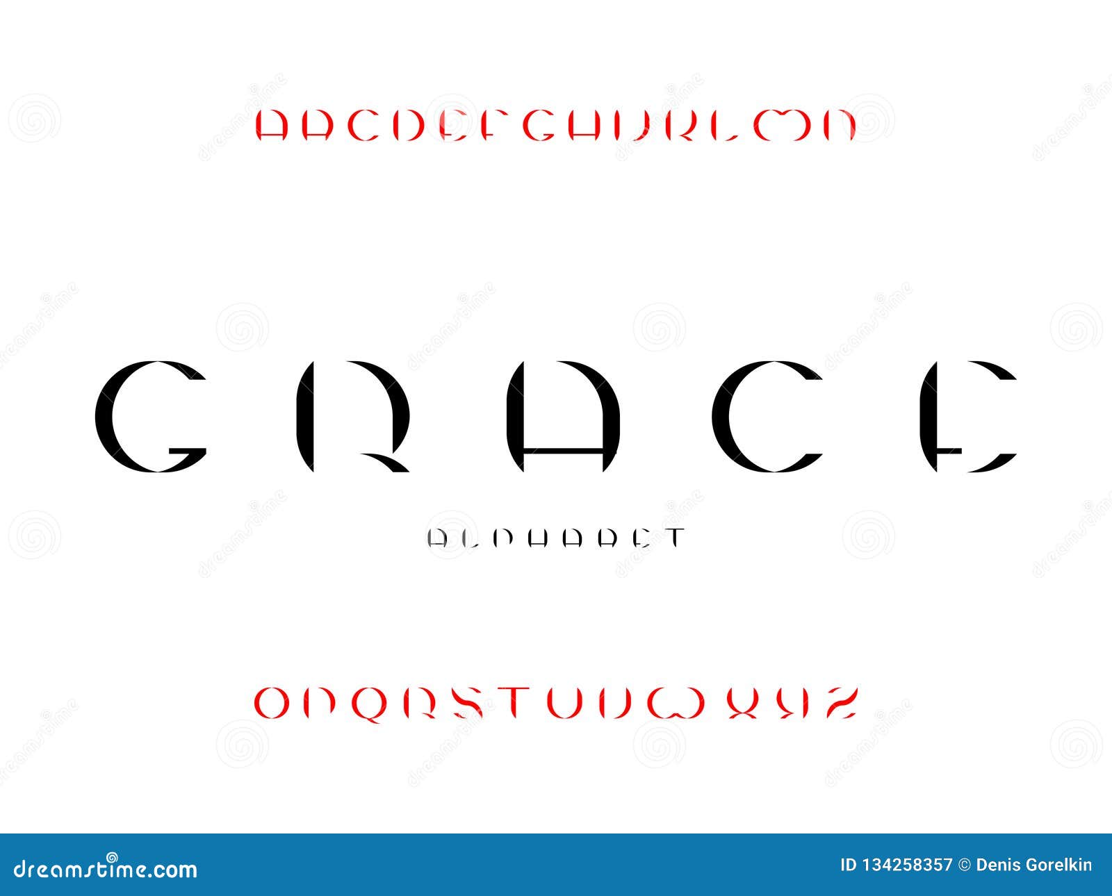 Grace Font. Vector Alphabet Stock Vector - Illustration of graphic ...