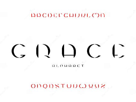 Grace Font. Vector Alphabet Stock Vector - Illustration of graphic ...