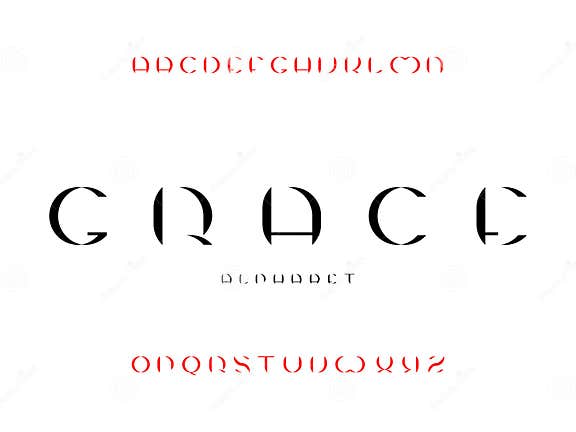 Grace Font. Vector Alphabet Stock Vector - Illustration of graphic ...