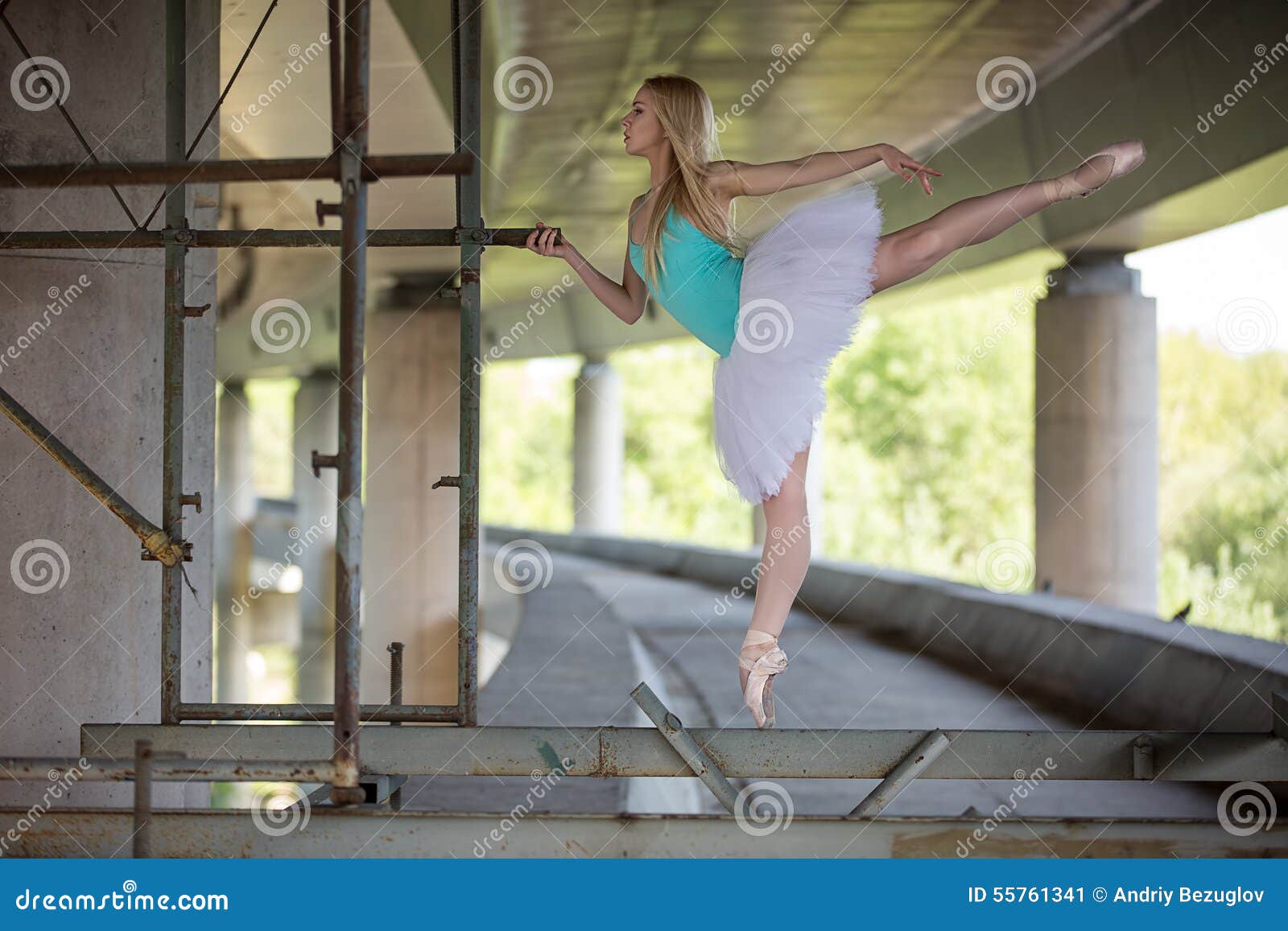 Graceful Ballerina Doing Dance Exercises on a Stock Image - Image of ...