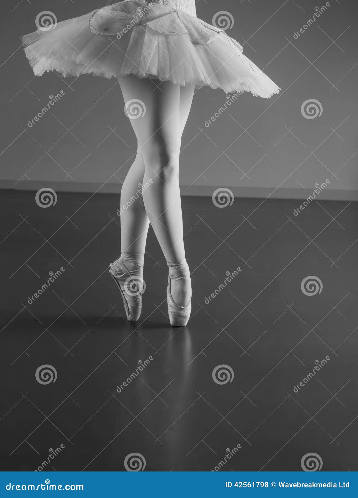 Graceful Ballerina Standing En Pointe Stock Photo - Image of ballet ...