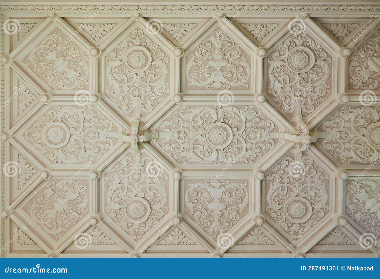 Graceful Beautiful Historical Bas-reliefs on the Facade Stock Image ...