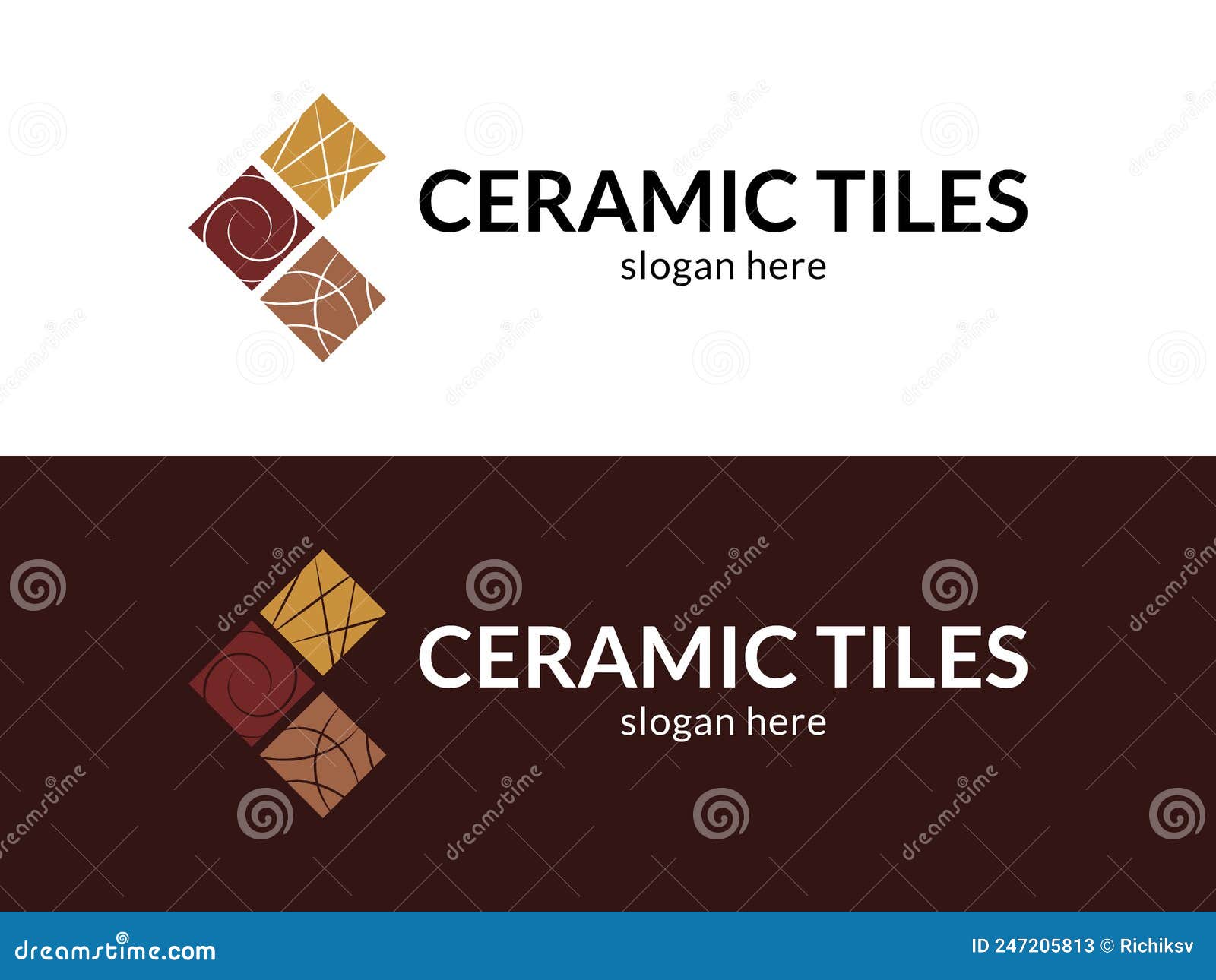 Graceful Ceramic Tiles Logo Stock Illustration - Illustration of home ...