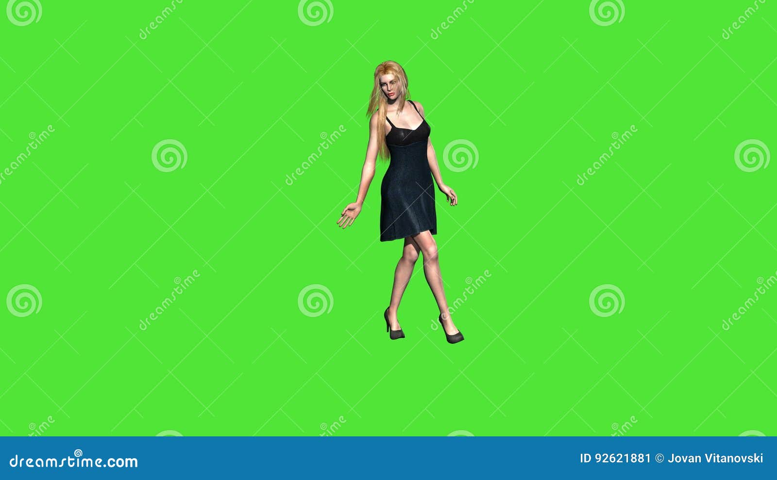 Graceful Dance On Green Screen Made In 3d Software Graceful Dance Stock