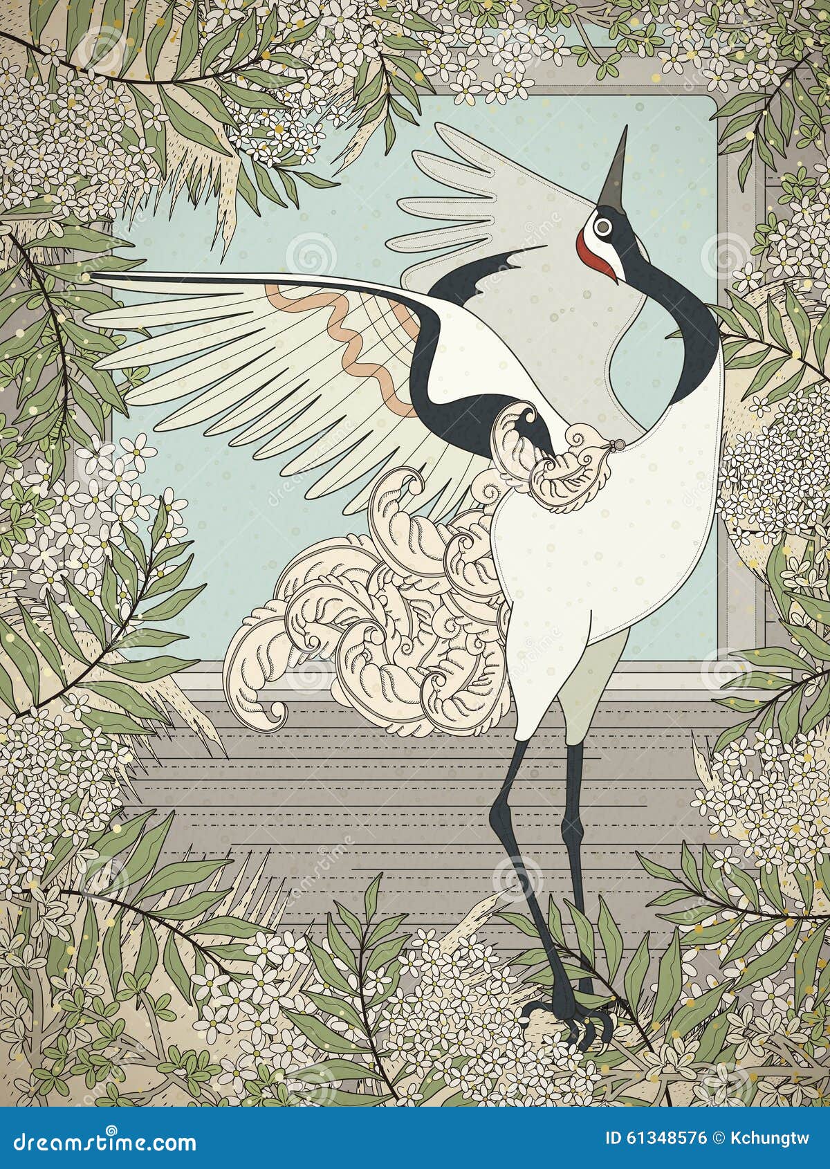 The Dancing Crane Stock Illustration | CartoonDealer.com #292591972