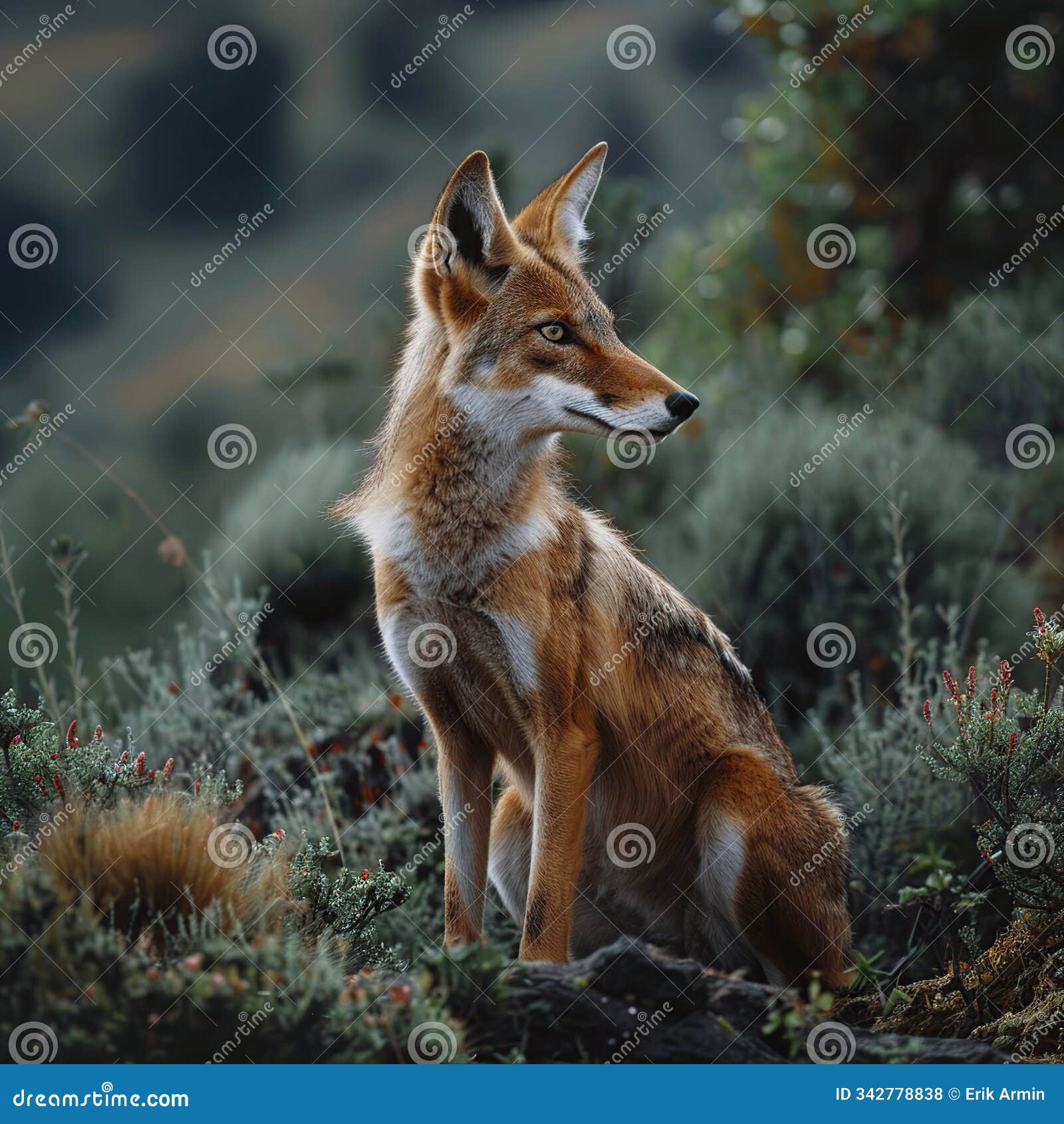 Ethiopian Wolf Angry Lake Stock Image | CartoonDealer.com #329159047