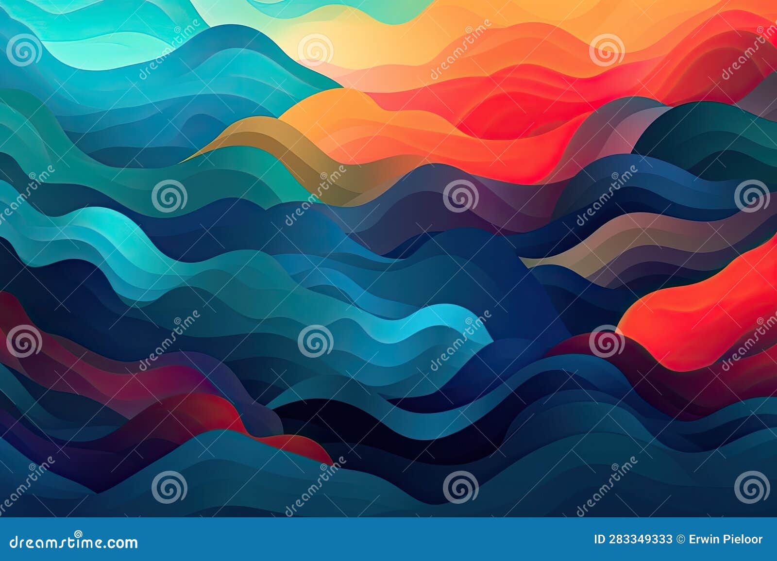 Graceful Flow of Waves in Abstract Background Design for Your Creative ...