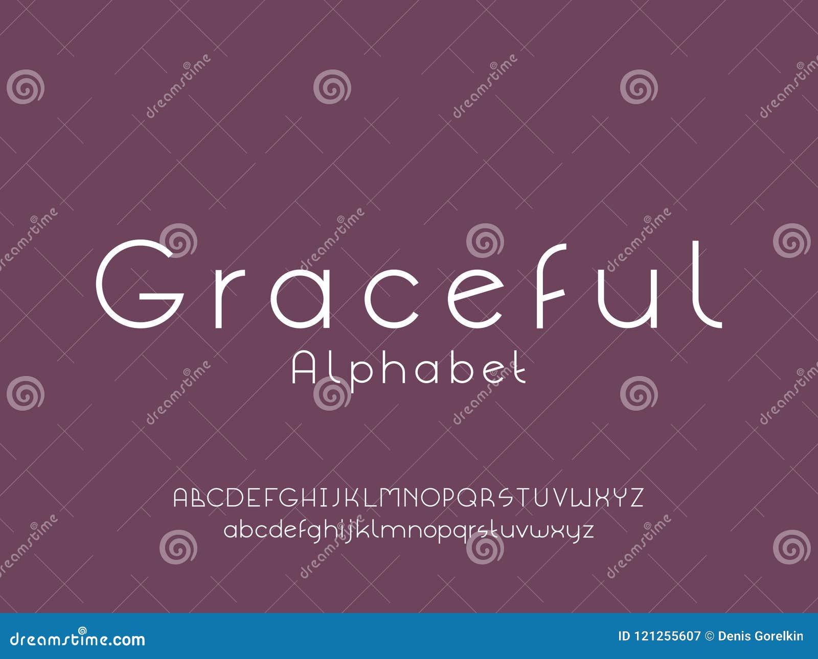 Graceful Font. Vector Alphabet Stock Vector - Illustration of letter ...