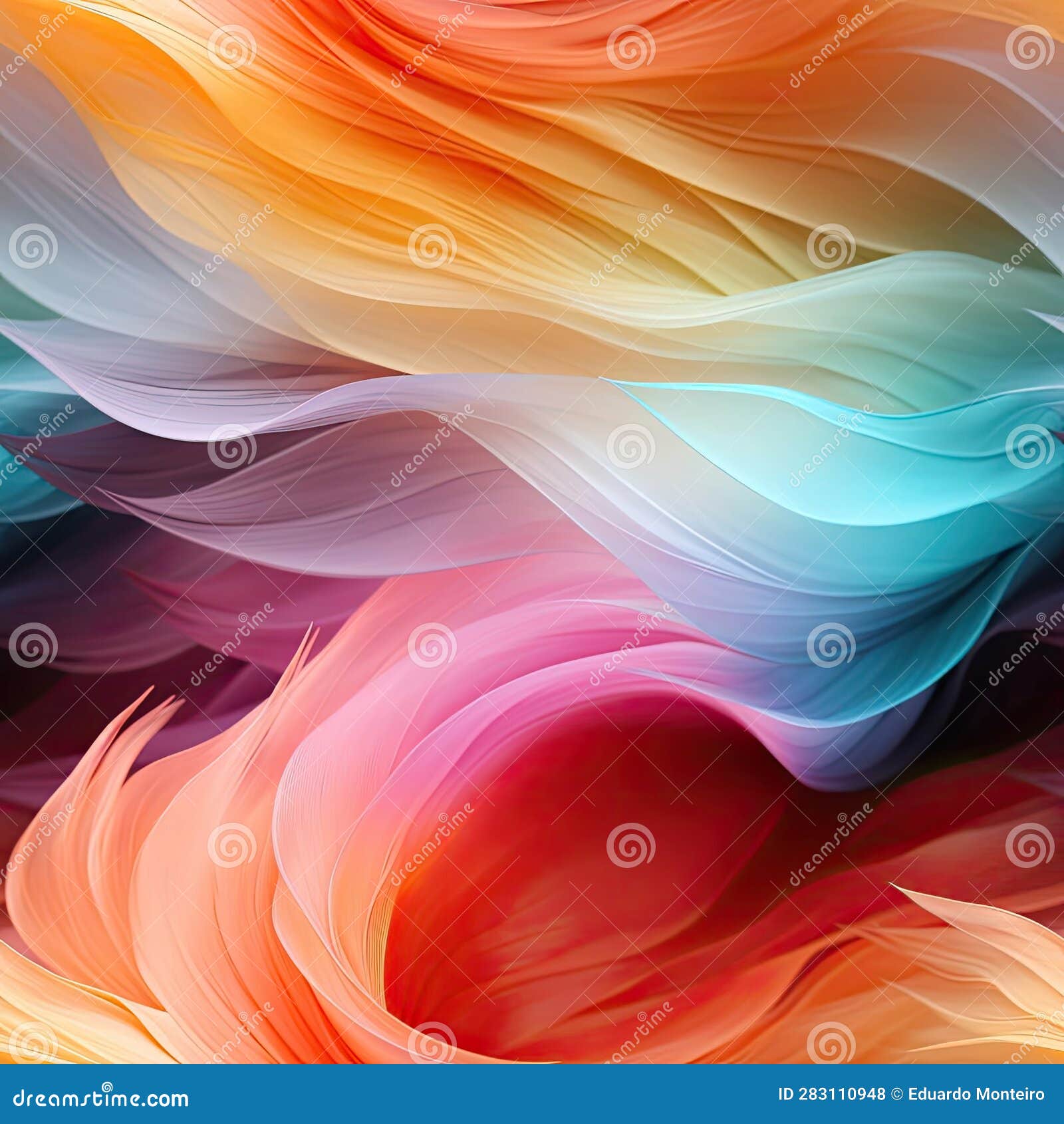 Graceful Forms and Vibrant Colors Create a Mesmerizing Abstract ...