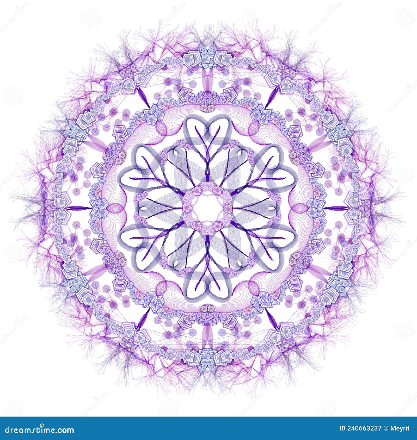 Graceful Geometric Circular Pattern on a White Background Stock ...