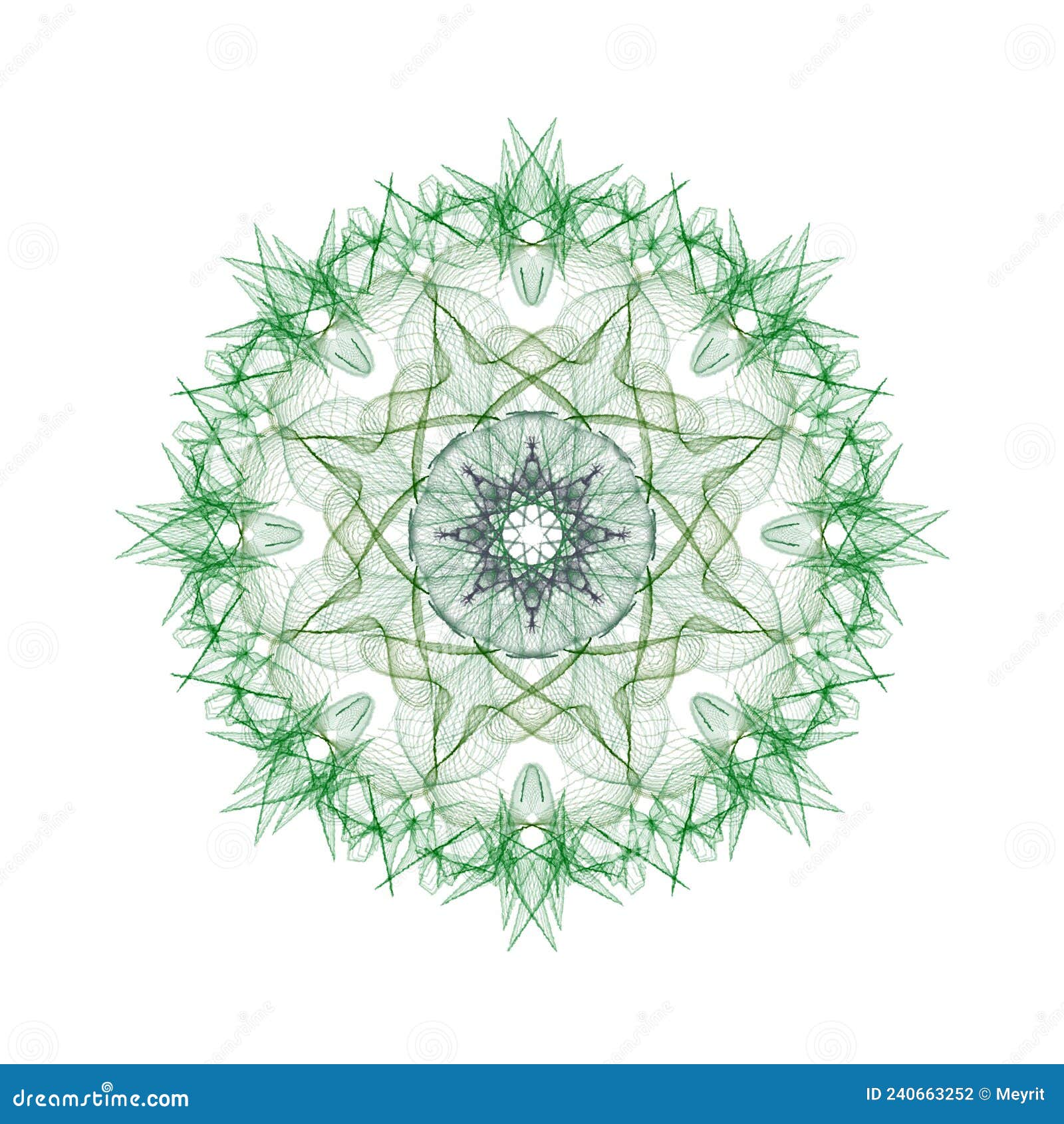 Graceful Geometric Circular Pattern on a White Background Stock ...