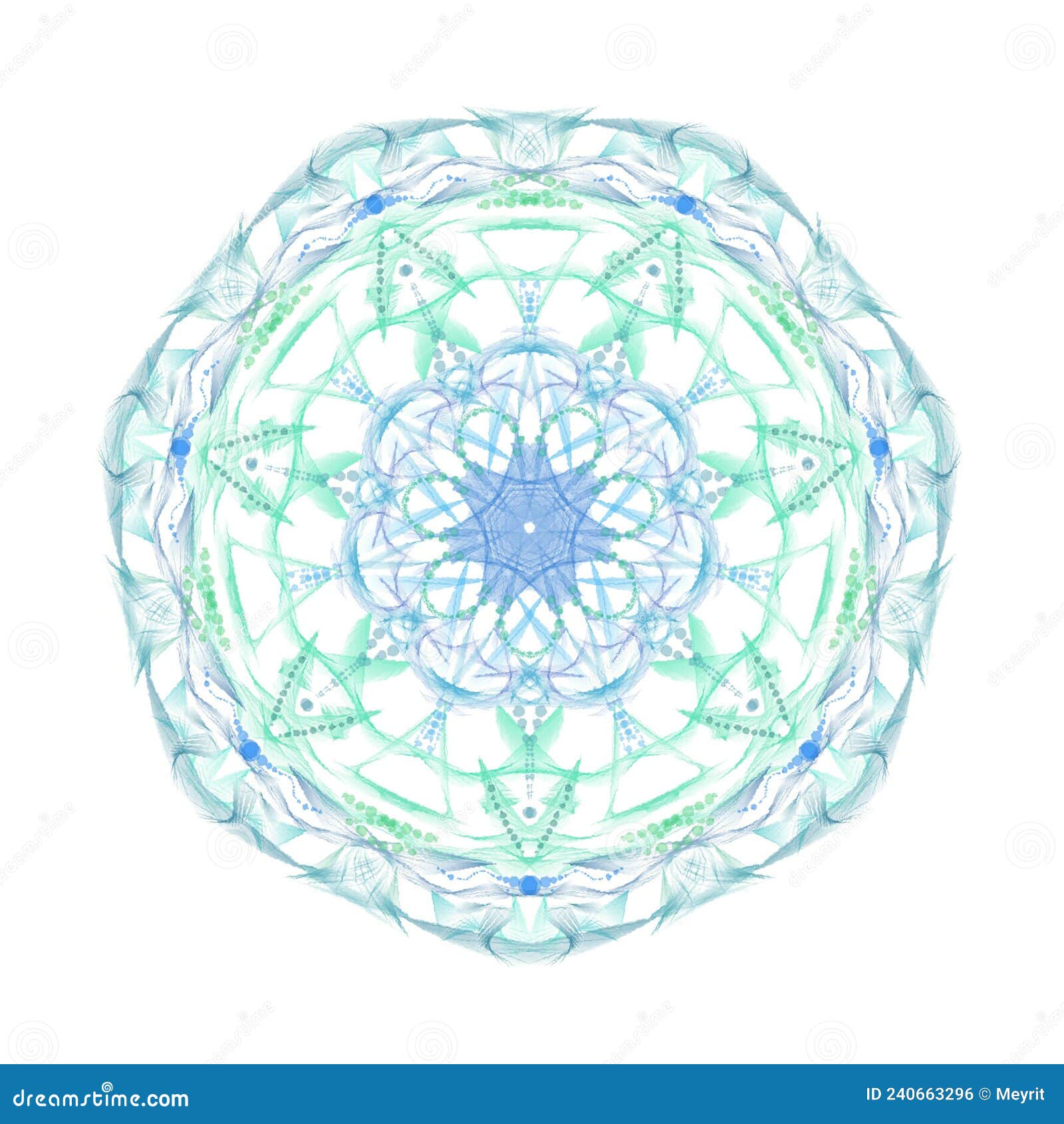 Graceful Geometric Circular Pattern on a White Background Stock ...
