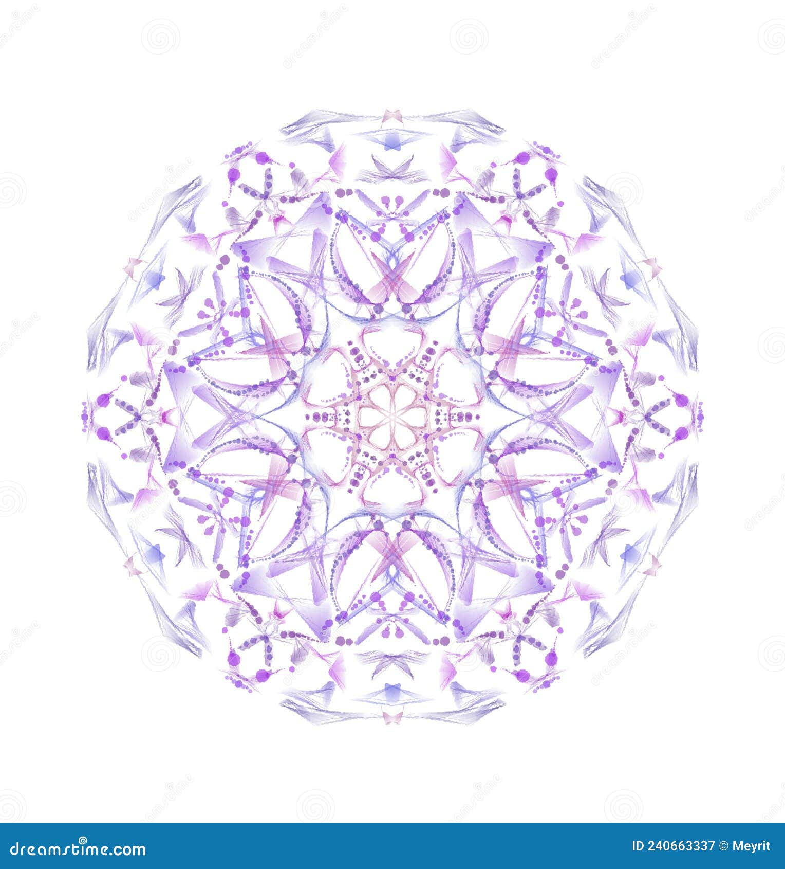Graceful Geometric Circular Pattern on a White Background Stock ...
