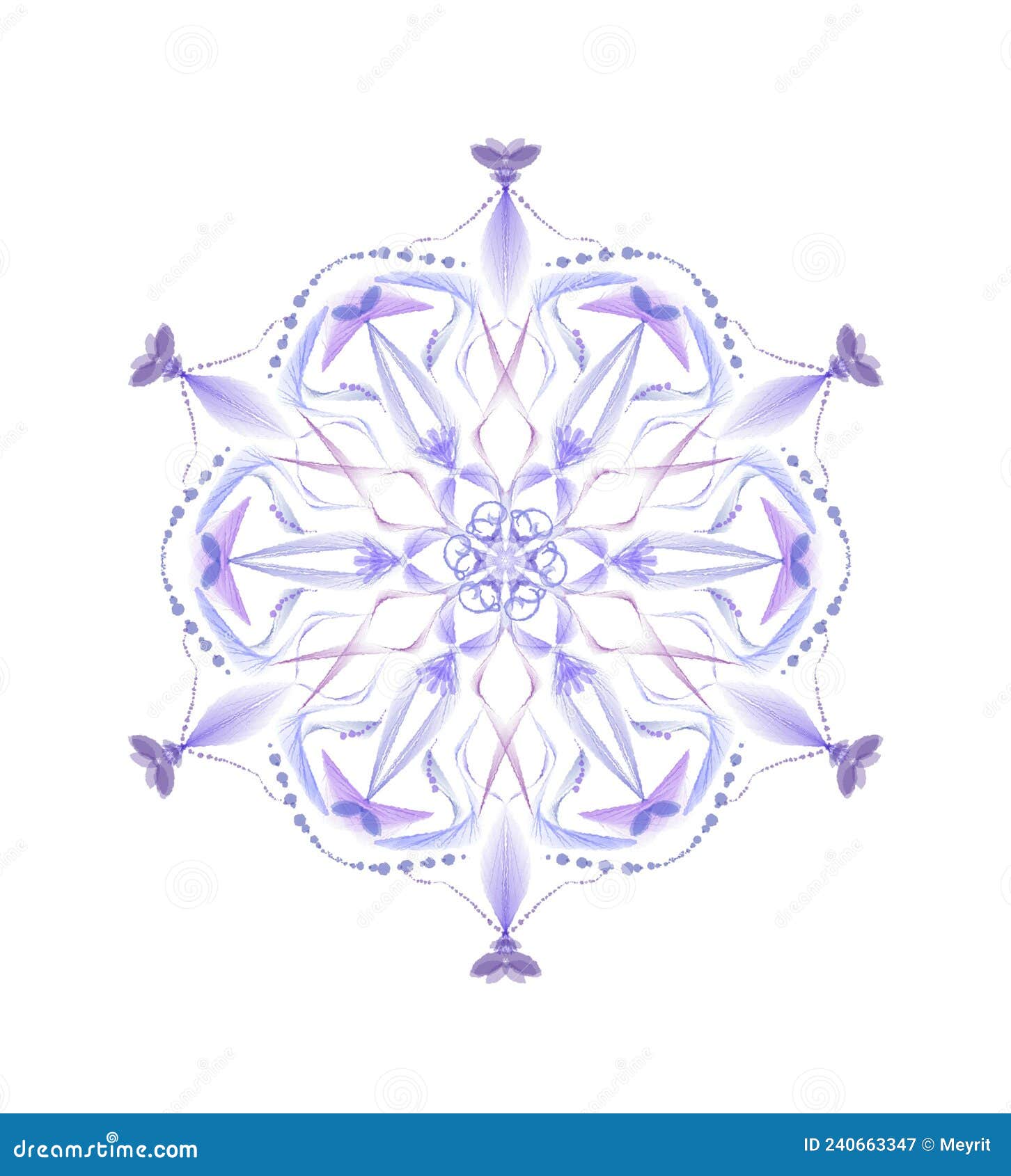 Graceful Geometric Circular Pattern on a White Background Stock ...