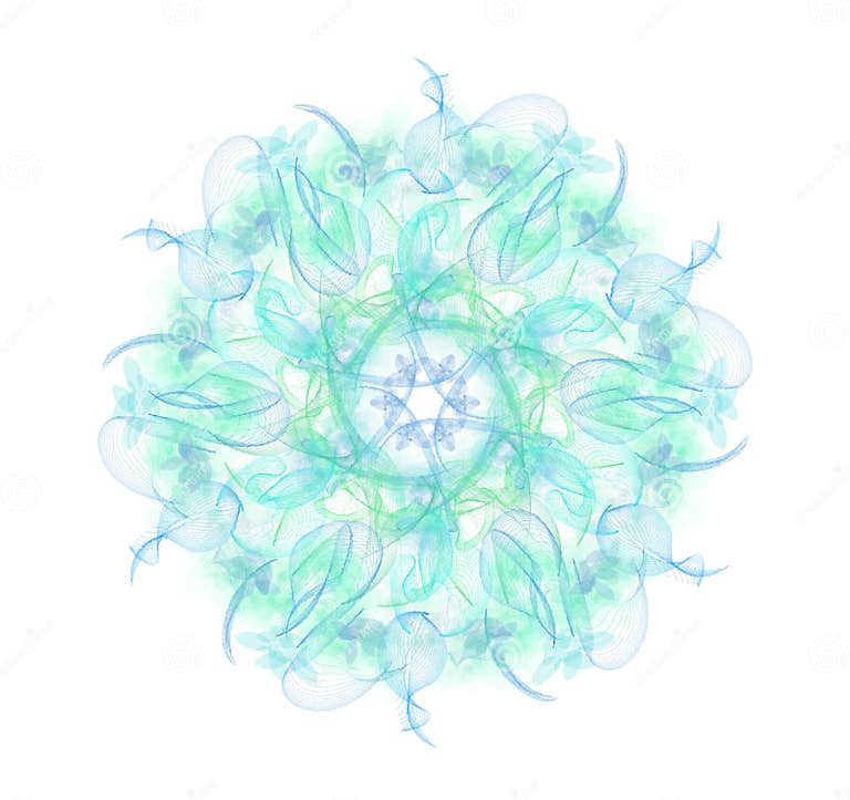 Graceful Geometric Circular Pattern on a White Background Stock ...