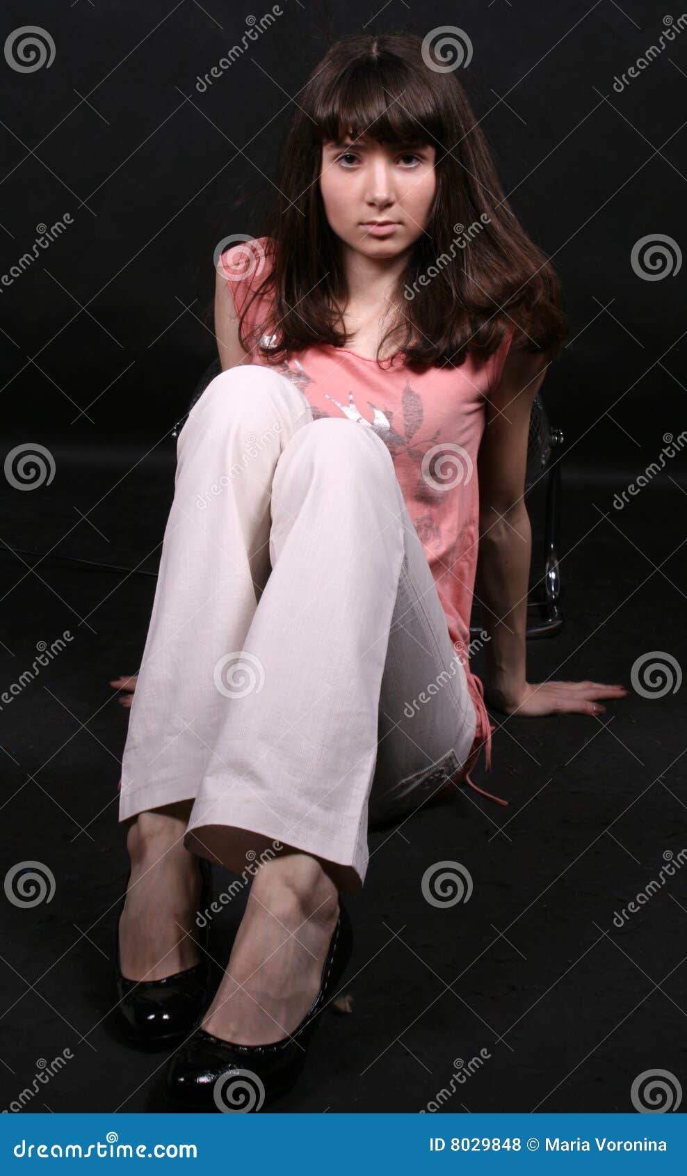 Graceful girl stock photo. Image of isolated, pretty, alone - 8029848