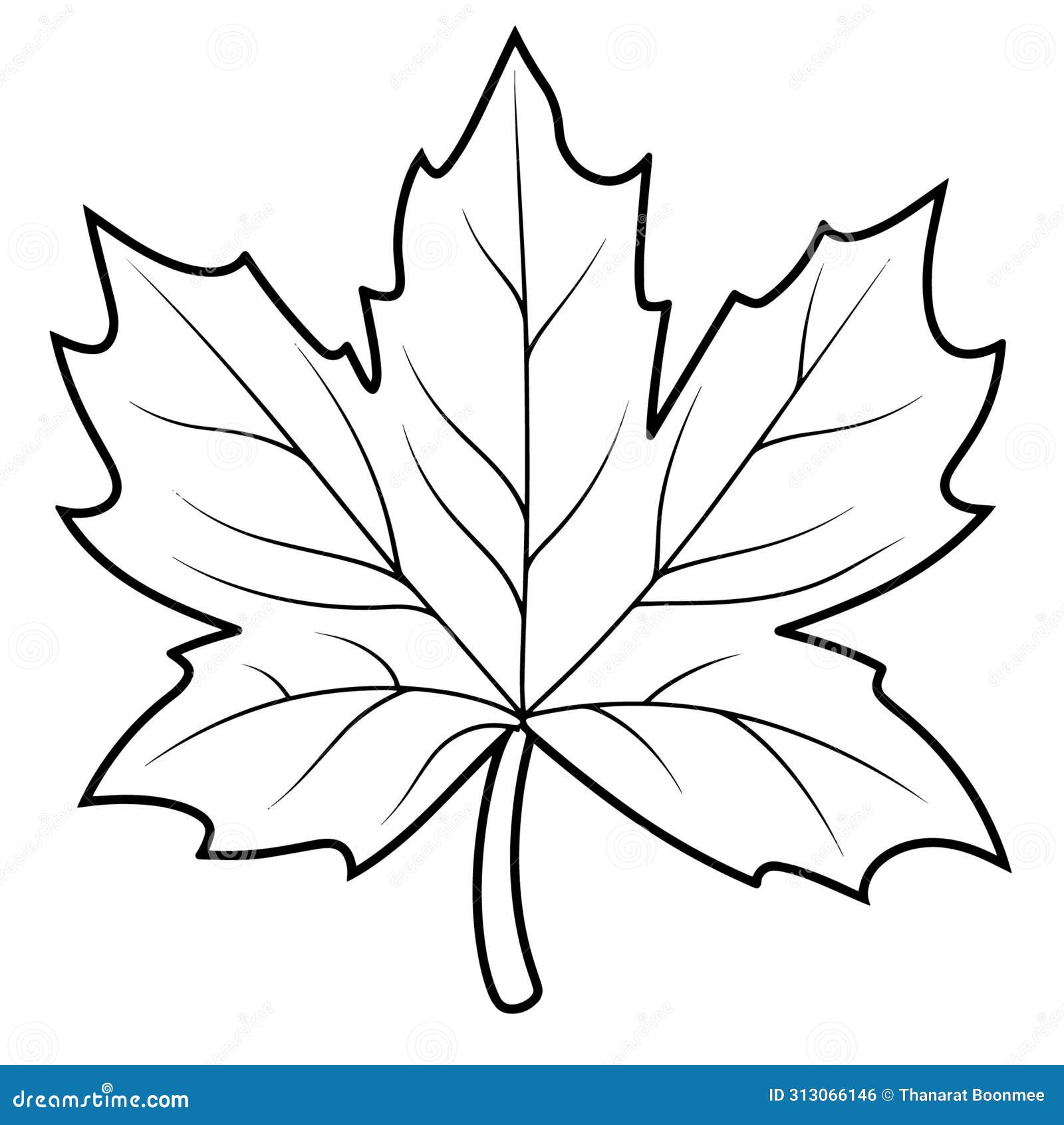 Graceful Maple Leaf Outline Icon in Vector Format for Autumn Designs ...