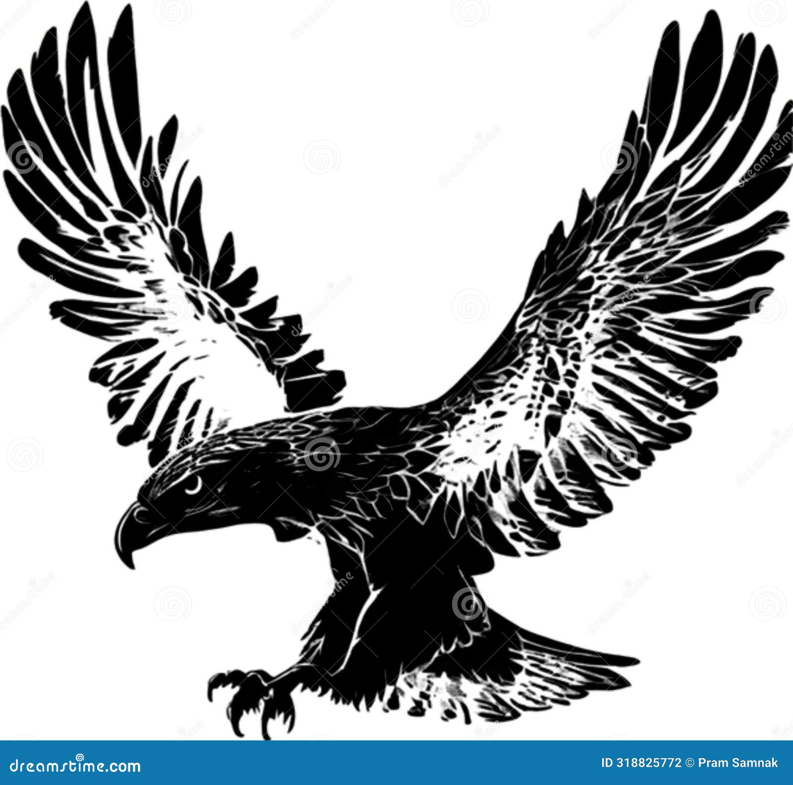 Red-Shouldered Hawk Flying Animal Animation Sequence Cartoon Vector ...