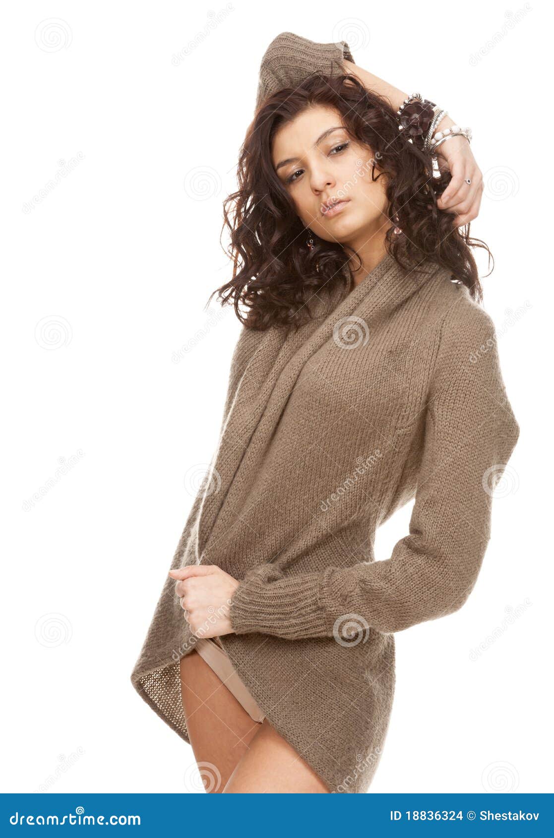 Graceful model in sweater stock photo. Image of enviable - 18836324