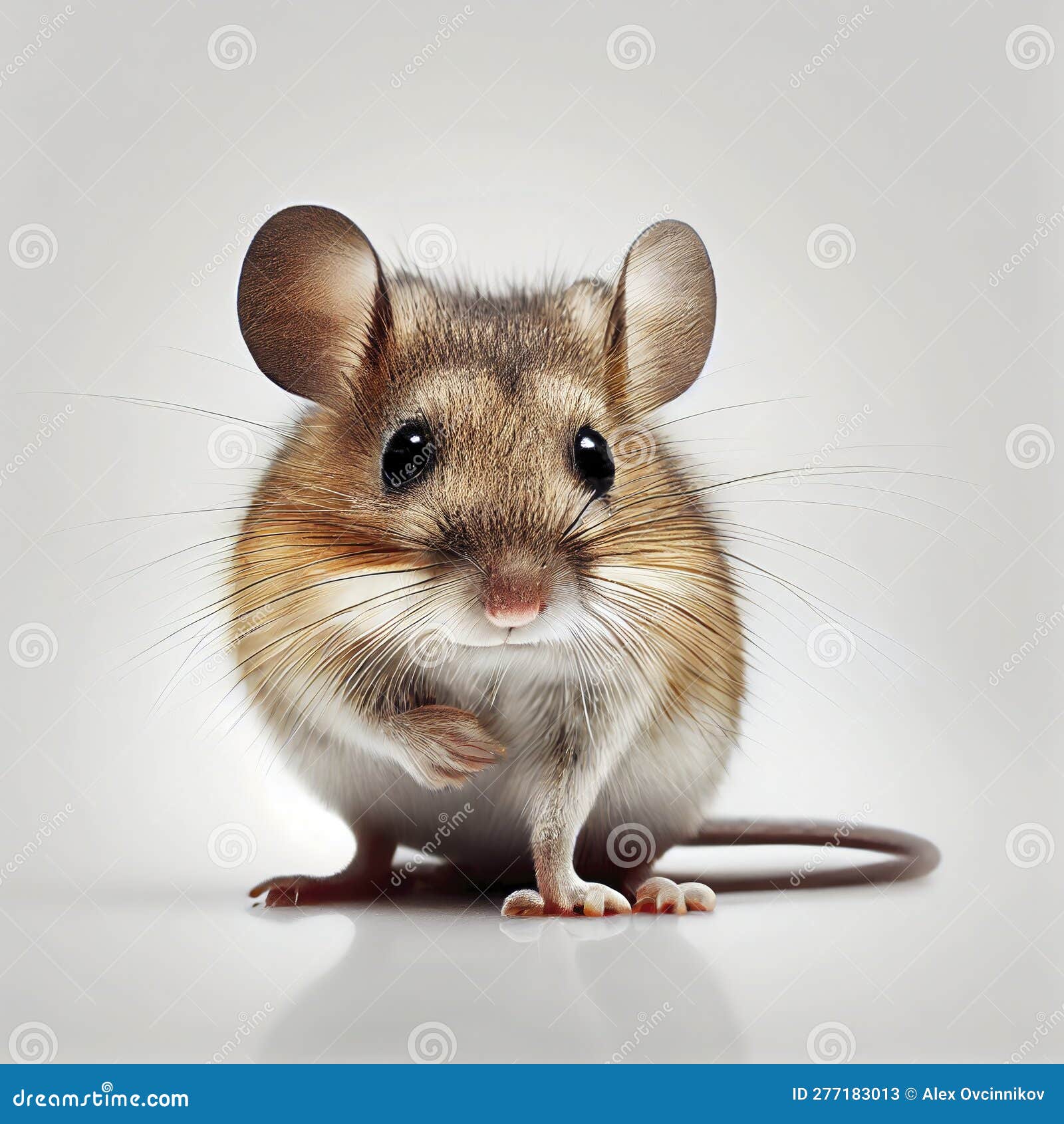 Graceful Mouse on White Background for Invitations and Posters. Stock ...