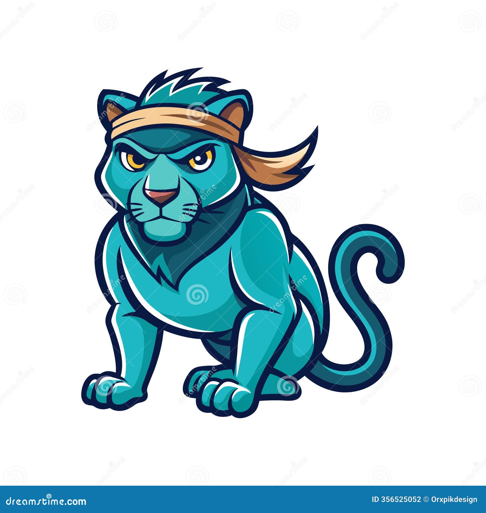 Graceful Panther in Unstable Drawing Stock Vector - Illustration of ...